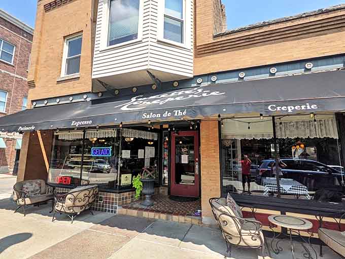 A slice of Paris on Wheaton's Front Street, where wrought-iron caf&eacute; tables invite passersby to slow down and savor life's delicious moments.