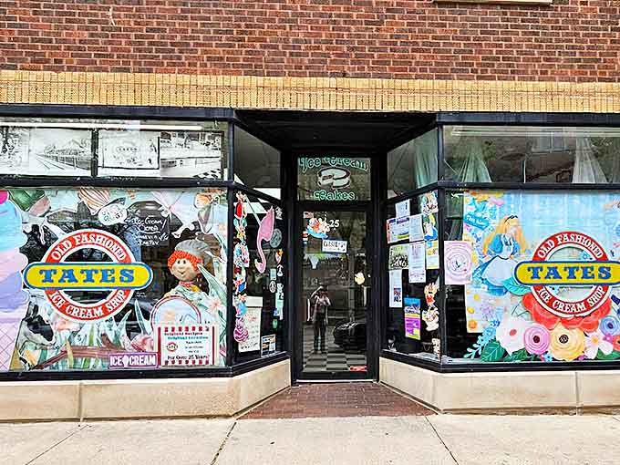 The cheerful storefront of Tates beckons with its vintage sign and colorful window displays &ndash; a sweet siren call to dessert lovers everywhere.