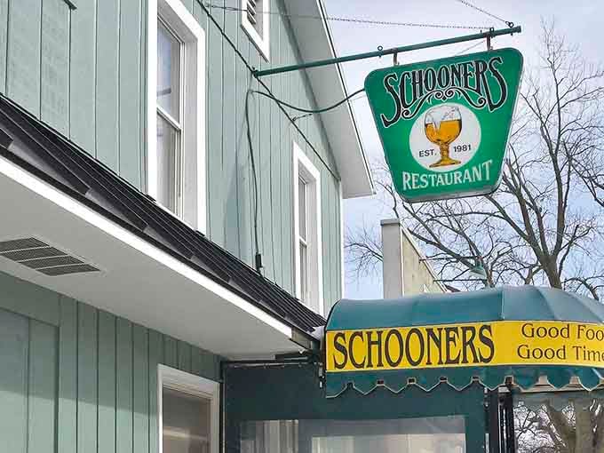 That green and yellow awning has been beckoning hungry folks in Bloomington since 1981, promising exactly what it advertises.