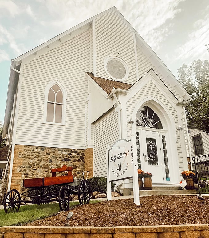 A divine transformation: This former church now houses heavenly vintage treasures at The Half Full Nest, where shopping becomes a spiritual experience.