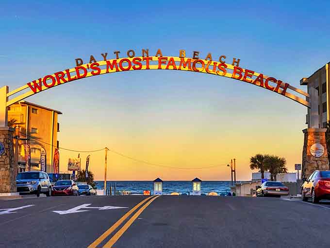 The iconic Daytona Beach arch welcomes visitors to the "World's Most Famous Beach" &ndash; a perfect starting point for coastal adventures.