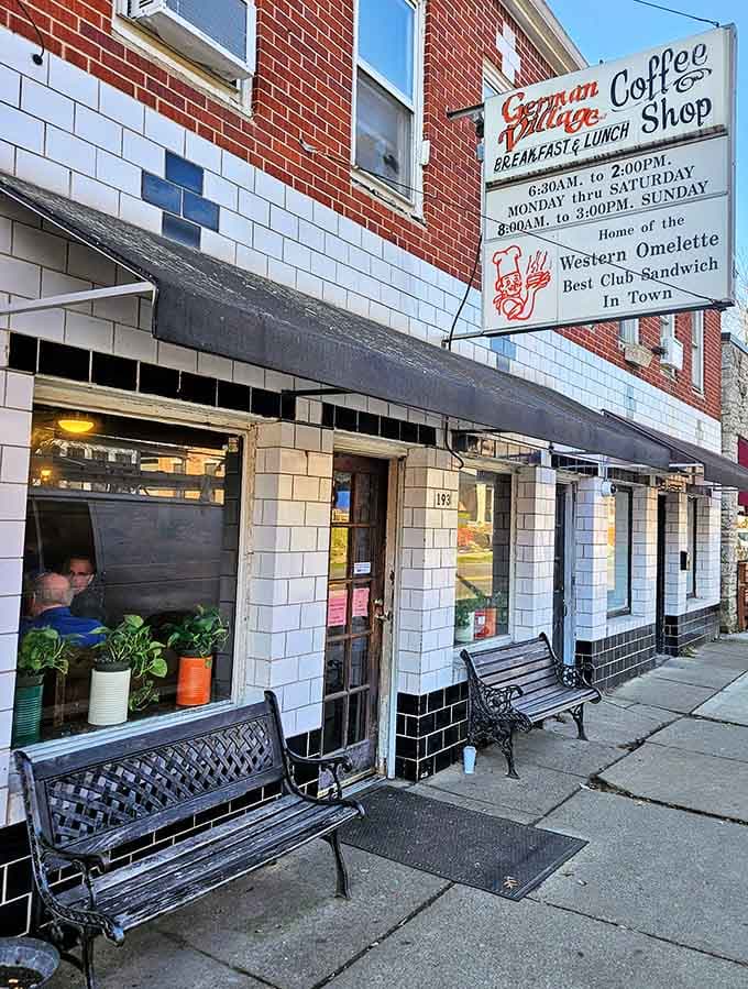 That classic white tile exterior isn't trying to impress anyone, which is exactly why it impresses everyone who knows good food.