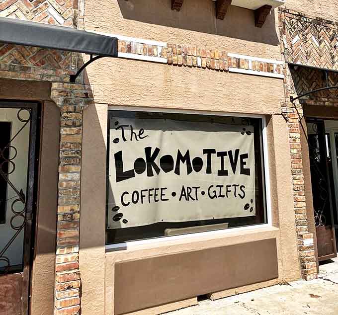 The unassuming brick-accented fa&ccedil;ade of The Lokomotive promises treasures within, like a vintage train station reborn for modern coffee lovers.