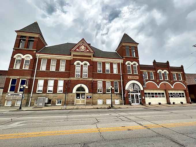 This stunning brick firehouse with its twin towers has traded fire trucks for a different kind of horsepower, now housing one of Route 66's finest museums.