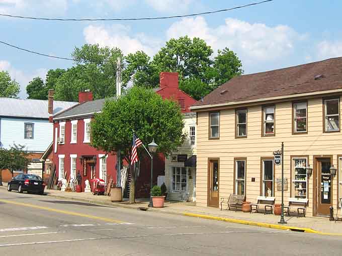 Historic downtown Waynesville welcomes treasure hunters with colorful storefronts that look like a vintage postcard come to life.