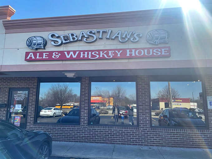 Sebastian's Ale and Whiskey House: The unassuming exterior hides a bacon lover's paradise, like finding a treasure chest disguised as a regular strip mall storefront.