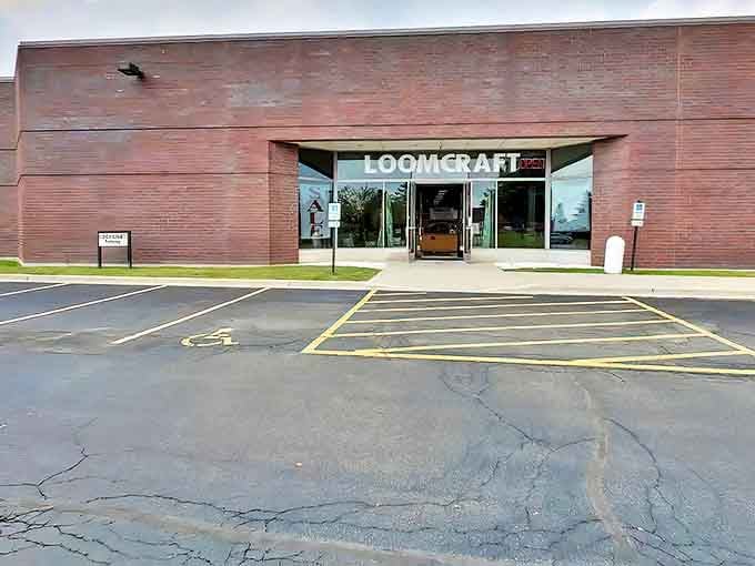 The unassuming brick exterior hides a textile wonderland that would make even Marie Kondo say, "Okay, maybe keep all of it."