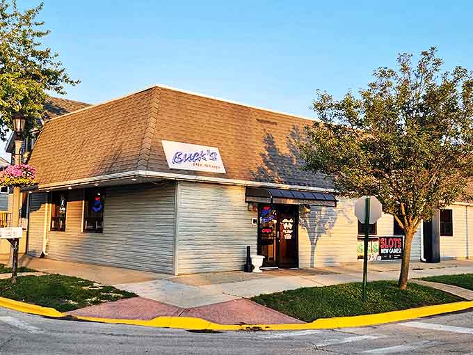 Buck's Pit Stop's unassuming exterior hides a NASCAR paradise within &ndash; like finding a race car under a car cover in grandma's garage.
