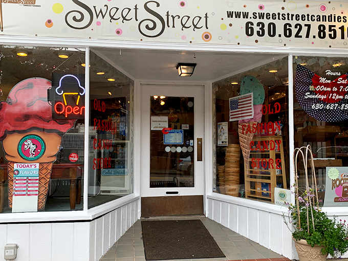 The cheerful storefront of Sweet Street beckons like a sugar-coated siren, promising treasures that'll transport you straight back to Saturday mornings watching cartoons in your pajamas.