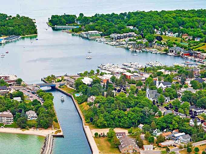 Where two lakes embrace a charming town, creating a paradise for boaters and dreamers alike. The ultimate waterfront escape!