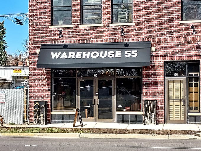 That brick facade and bold signage practically beg you to come inside and see what treasures await in this Aurora gem.