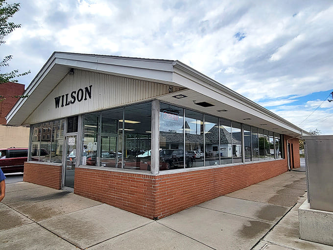 A time capsule in brick and glass, Wilson's exterior stands proudly on its Findlay corner, practically whispering "come taste history."