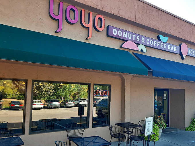 The colorful YoYo Donuts storefront beckons like a beacon of sugary hope in Minnetonka's retail landscape.