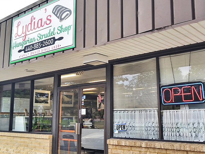 Lydia's Hungarian Strudel Shop beckons with its unassuming charm, a culinary time portal hiding in plain sight at a Parma Heights strip mall.