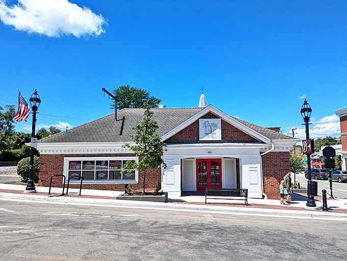 That charming brick exterior practically begs you to come inside and see what all the fuss is about, promising adventures in dining.