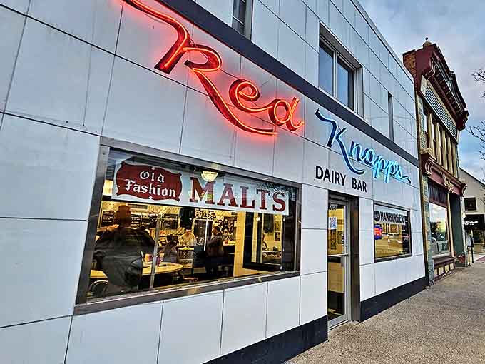That glowing neon sign isn't just advertising, it's a promise of the deliciousness waiting inside this Rochester treasure.
