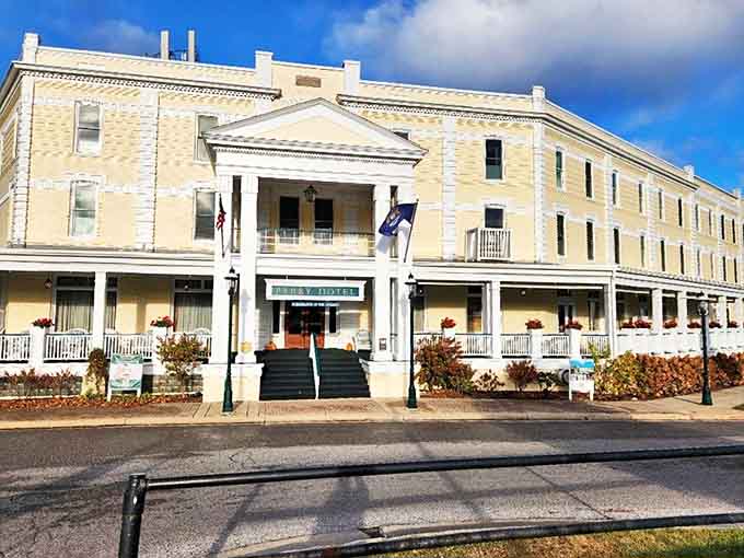 Stafford's Perry Hotel stands majestically in downtown Petoskey, its yellow brick fa&ccedil;ade hiding the underground treasure that awaits curious visitors below.