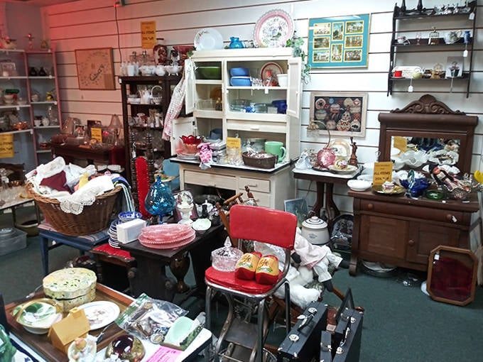 This corner perfectly captures the Victorian era's love of ornate detail, with oil paintings and decorative items that wouldn't look out of place in a period drama.