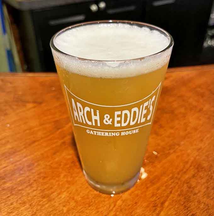 Local craft beer in a proper glass, because some things deserve to be done right from start to finish.