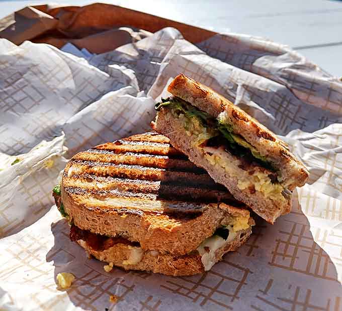 This sandwich isn't just breakfast &ndash; it's a perfect harmony of avocado, bacon, egg and cheese that makes mornings worth facing.