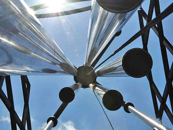 From this angle, you can appreciate the precise engineering that allows these massive tubes to produce their harmonious sounds.