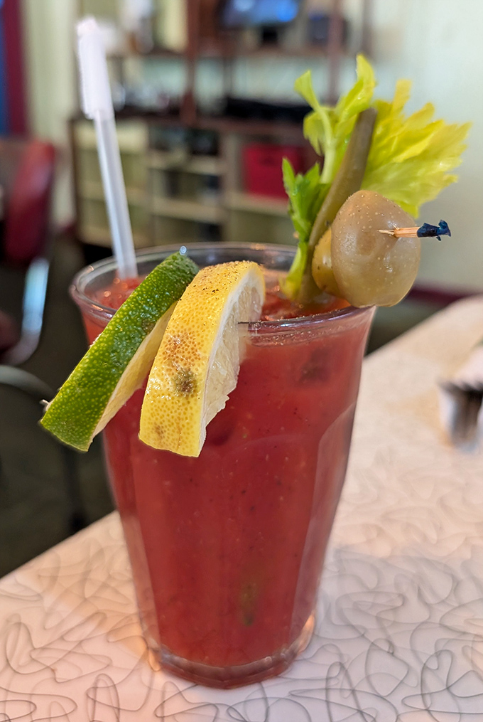 Howley's famous Bloody Mary comes garnished with all the fixings &ndash; the perfect companion to a leisurely weekend brunch.