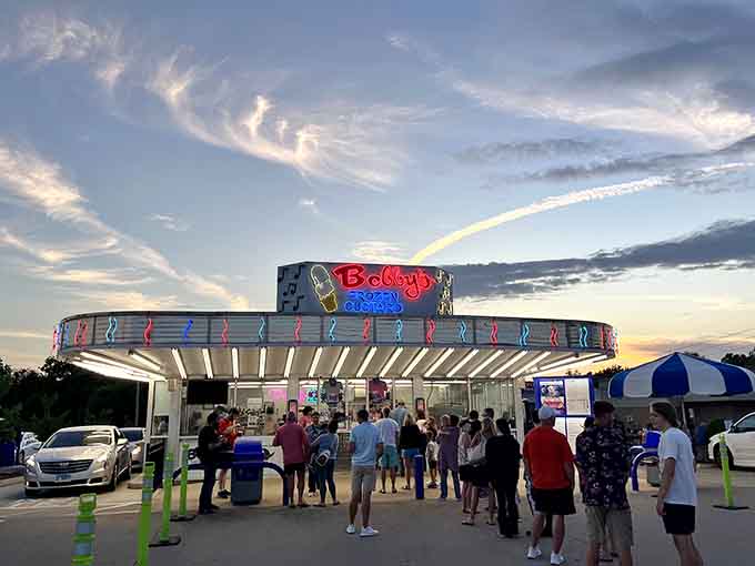 When the line stretches this far, you know something magical is happening at that window.