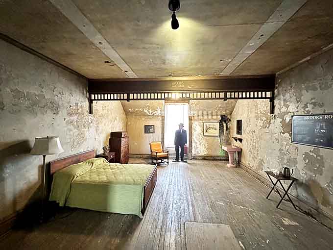Brooks was here: The recreation of Brooks' room from The Shawshank Redemption, where hope and institutional dependency fought their quiet battle.