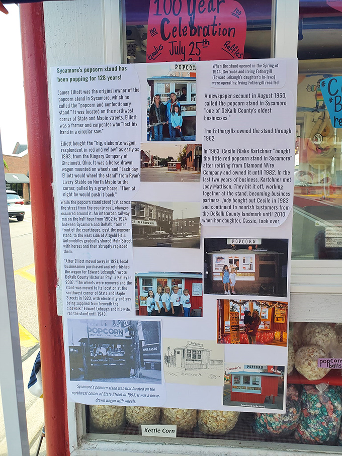 A century of popcorn history displayed proudly &ndash; from horse-drawn wagon beginnings to the beloved local institution it is today.