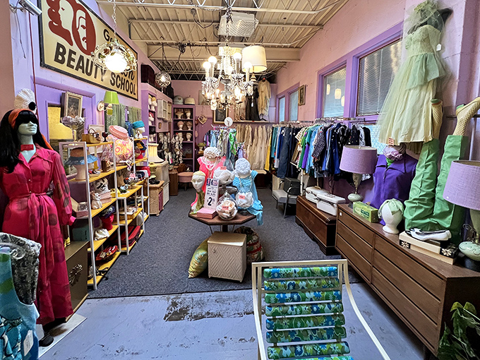 A retro treasure trove of vibrant dresses, accessories, and charm-filled finds from decades past.