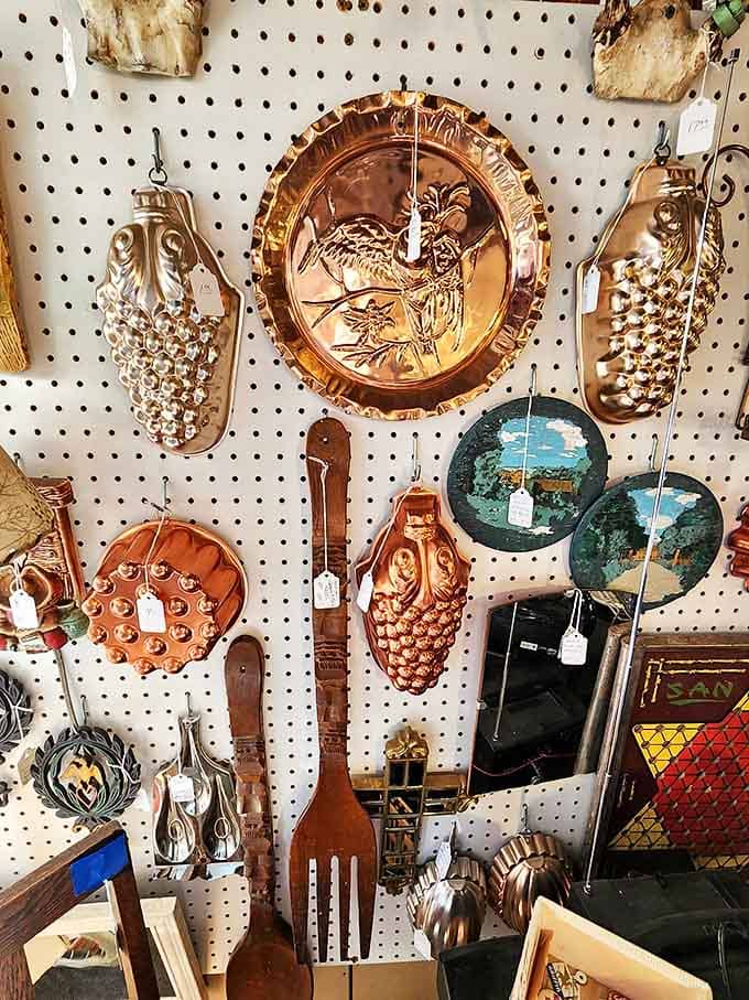 Kitchen artistry from grandma's era &ndash; these gleaming copper molds transformed simple ingredients into showstopping culinary sculptures for special occasions.