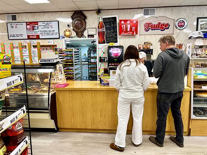 The counter where magic happens &ndash; decades of serving the community one sweet treat at a time.