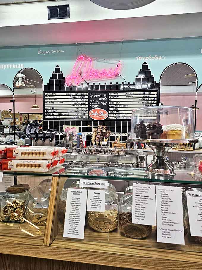 The display case gleams like a jewelry box, except instead of diamonds, it's filled with something far more valuable to the soul.