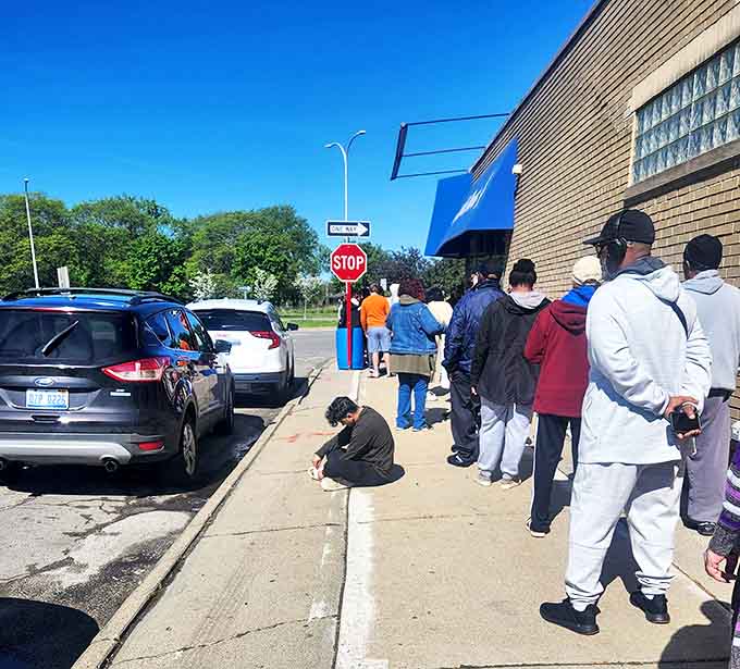 The line of patient customers speaks volumes &ndash; some treasures are worth waiting for, especially when sugar and dough are involved.