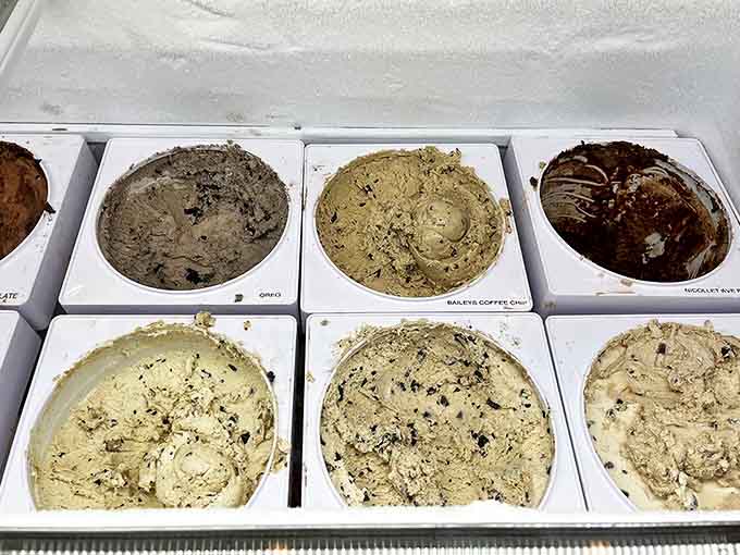 The gelato case offers sweet, creamy salvation after a hearty meal&mdash;each flavor more tempting than the last.