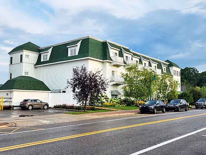 From the street, Hotel Walloon looks like it wandered out of a storybook and decided Northern Michigan was nice enough to stay.