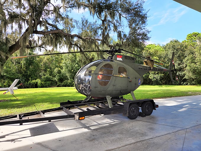 This Hughes OH-6 Cayuse helicopter might look unassuming, but it was the sports car of military helicopters—small, nimble, and able to zip through danger zones with surprising agility.