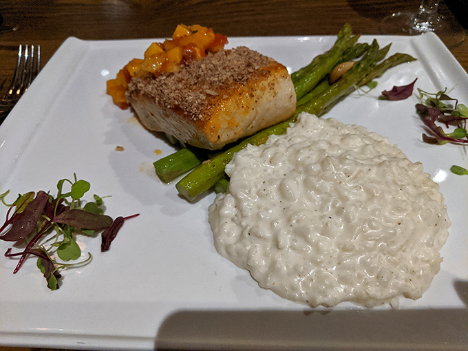 Mahi with Mango Salsa: Florida's ocean bounty meets tropical fruit in a dish that tastes like vacation feels &ndash; bright, refreshing, and memorable.