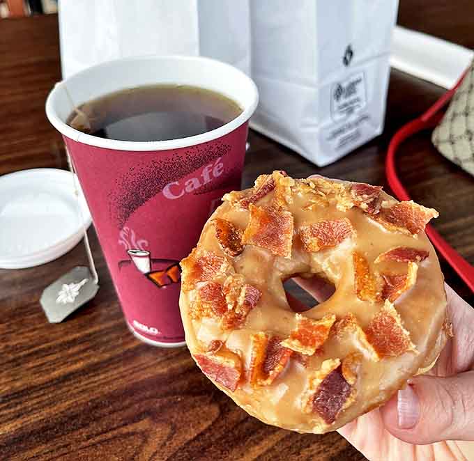 The sweet-savory marriage of maple glaze and real bacon bits creates breakfast's most perfect union.