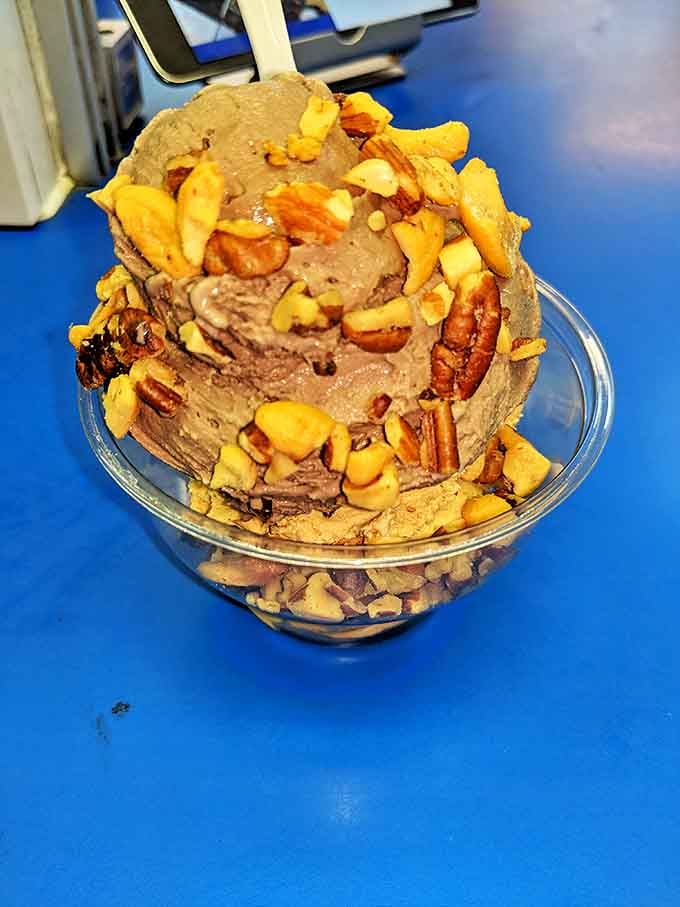 Brown sugar richness meets the satisfying crunch of premium nuts &ndash; proof that sometimes more really is more when it comes to toppings.