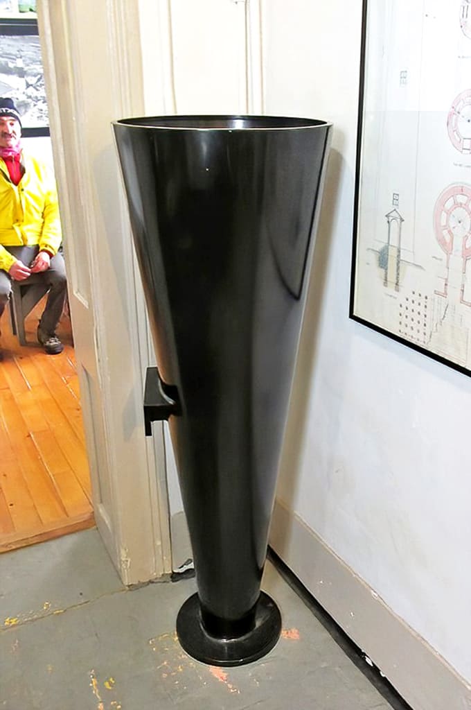 This vintage foghorn could blast sound across miles of water, cutting through thick fog to warn ships away from the dangerous shoals surrounding Big Sable Point.