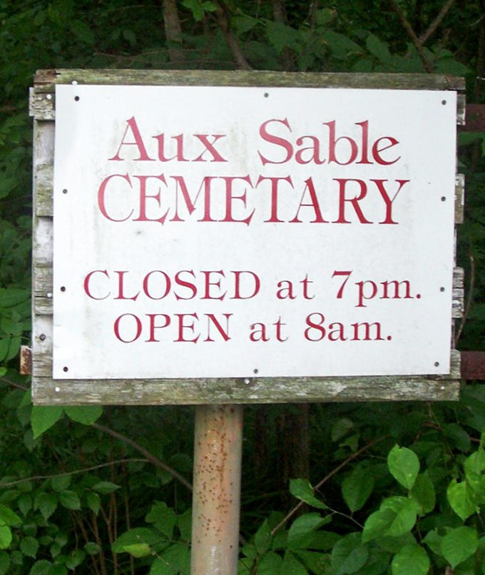 Closed at 7pm. Open at 8am &ndash; the sign leaves visitors wondering what happens during those mysterious nighttime hours.