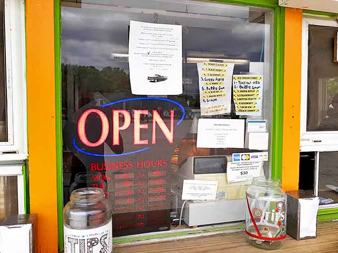 The ordering area &ndash; where dreams come true and diets go to die happy deaths, all beneath the glow of menu boards.