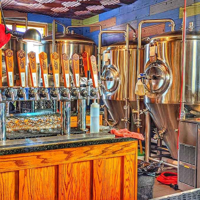 Where the magic happens – gleaming copper and steel vessels transforming humble ingredients into liquid gold.