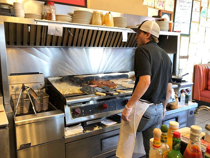 Breakfast as performance art: skilled cooks orchestrate the morning rush with the precision of conductors and the creativity of jazz musicians.