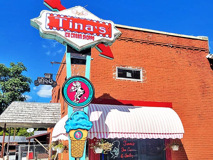 Tina's Ice Cream Shoppe serves nostalgia by the scoop, proving some childhood joys never lose their sweetness.