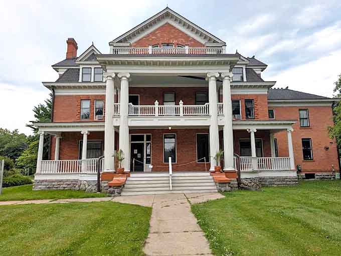 The Turner-Dodge House's grand columns and wraparound porch whisper stories of Lansing's past, inviting modern visitors to step back in time.