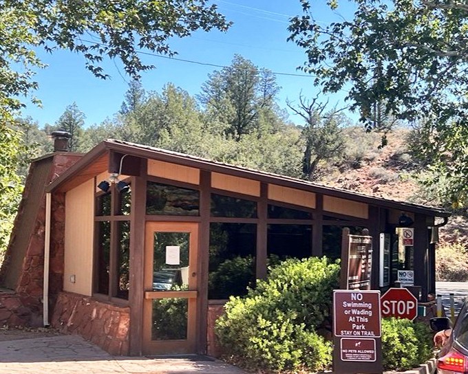The visitor center welcomes explorers with architecture that complements rather than competes with nature's grand design.