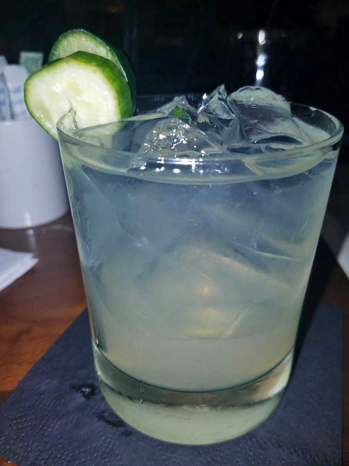 The Yoshirita presents a cucumber-forward cocktail that's as refreshing as finally beating that impossible level you've been stuck on.