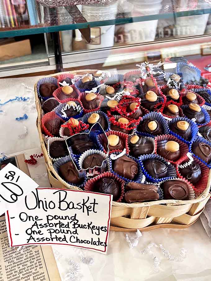 The Ohio Basket showcases the state's signature treat &ndash; buckeyes, those perfect peanut butter and chocolate morsels that make Ohioans proud and visitors envious.